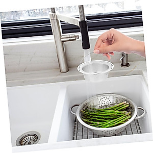 Uonlytech Filter Sink Catcher Drain Kitchen Sink Strainer with Handle Kitchen Hair Kitchen Sink Strainer Stopper Sink Food Catcher Bath Sink Kitchen Accessories Tub Protector Stainless Steel
