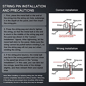 Tbest 6Pcs Guitar Bridge Pins,Brass Bridge Pins for Acoustic Guitar Bridge Pins- Endpin Inlaid Abalone Dot Acoustic Guitar Replacement Parts(Rose Gold)
