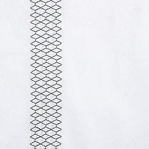 Vera Wang- King Duvet Cover Set, Designer Cotton Bedding Set, Includes Matching Shams with Bonus Euro Shams & Throw Pillow Covers (Lattice Solid White, King)