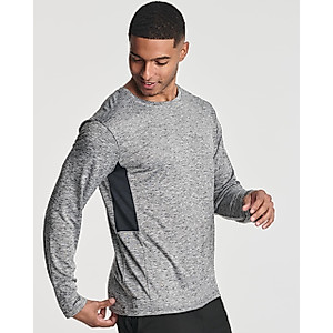 Real Essentials Mens Long Sleeve T-Shirt Fishing Swim Hiking Beach UV UPF SPF Sun Protection Workout Clothes Quick Dry Fit Gym Tee Shirt Athletic Active Running Sport Top Water, Set 5, XXL, Pack of 4