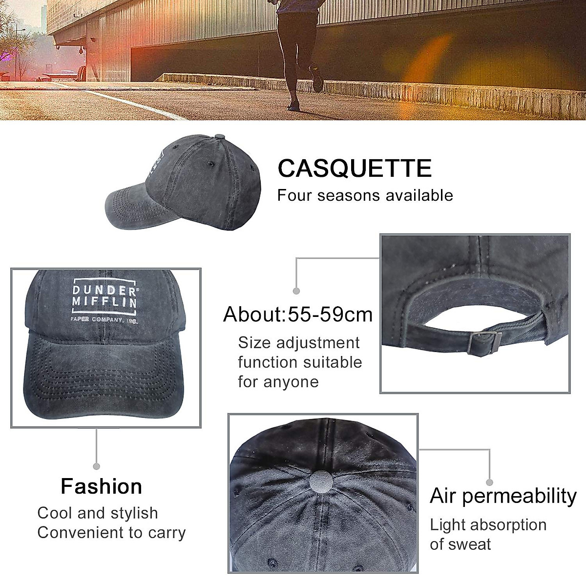 Denim Cap Cute Golden Retriever Baseball Dad Cap Adjustable Classic Sports for Men Women Hat