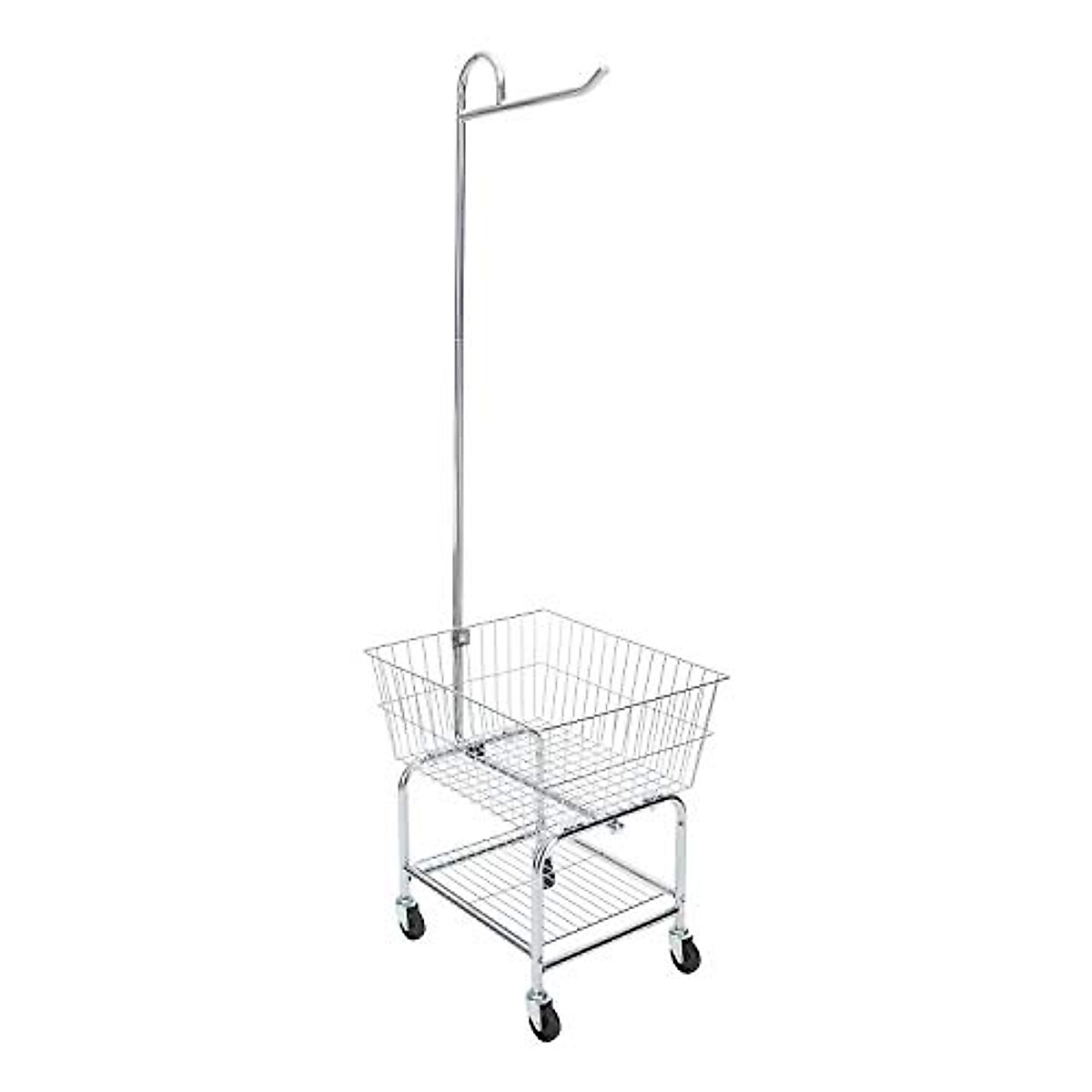 Organize It All Deluxe Laundry Valet, Basket and Clothes Hanger, Rolling Cart