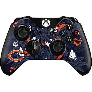 Skinit Decal Gaming Skin Compatible with Xbox One Controller - Officially Licensed NFL Chicago Bears Tropical Print Design