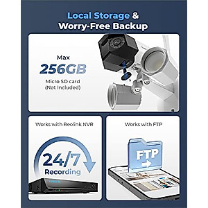 REOLINK Floodlight Camera, 4K Dual-Lens Wired WiFi Outdoor Security Camera 180° FOV, Smart Human/Vehicle/Pet Detection Siren Alarm, Color Night Vision, 2.4G/5GHz Dual-Band WiFi, Duo Floodlight WiFi