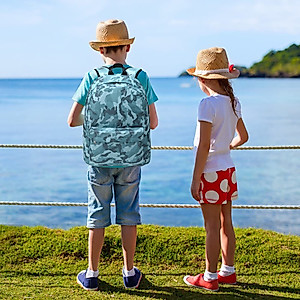 Backpacks for Girls Boys School Bookbags Set with Lunch Box Pencil Case Lightweight Cute Elementary Backpack (Rainbow-Green-3)