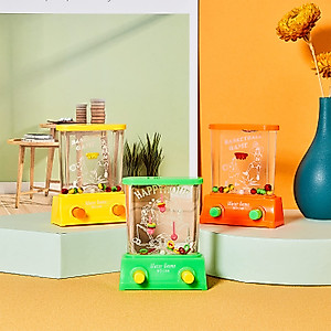 Lewtemi 60 Pcs Water Ring Toss Handheld Game Bulk Mini Water Game Arcade Water Ring Retro Pastime Games Handheld Toys Party Favor Basketball Fun Gifts for Kids Adults,Without Water(Classic)