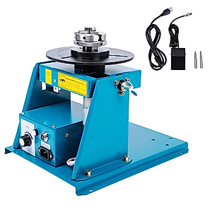TFCFL Turntable Table, DC24V 20W Rotary Welding Positioner Turntable Table High Positioning Accuracy Suitable for Cutting, Grinding, Assembly, Testing and Other Seam Welding (10KG)