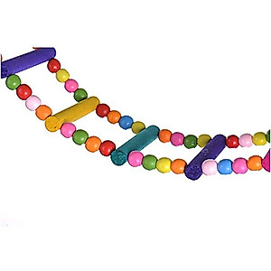 SONYANG Wood Climbing Ladder Toy for Bird Parrot Budgie Parakeet Cockatiel Macaw African Grey Cockatoo Cage Perch