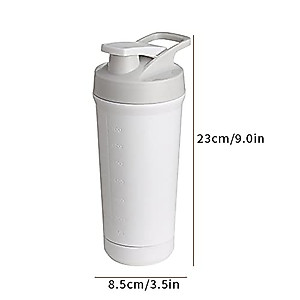 ComfyoneCHP Detachable Bottom Stainless Steel Water Bottle Protein Mixing Shaker Tumbler Removal Ball Easy Clean Leak-Proof Blender Cup 28oz (800ml) for Gym (Red)