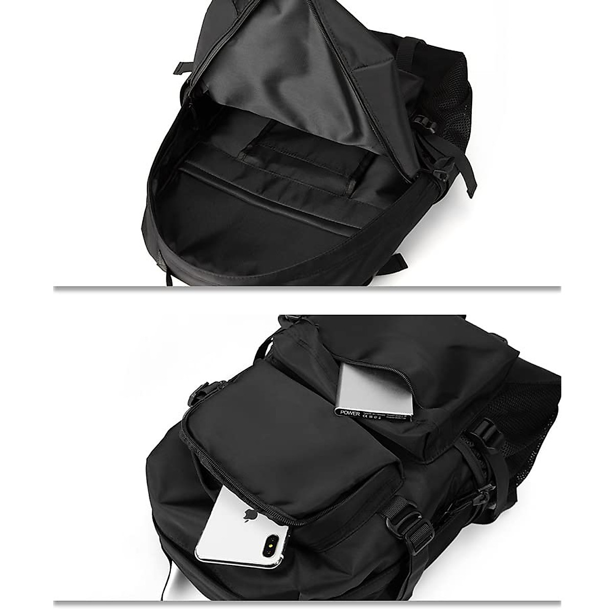 Male Backpack Travel Leisure Bag Computer Schoolbag for College and Middle School Students Can Fit 15.6 "laptop (black)