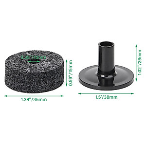 Yibuy Black Drum Set Replacement Parts 15mm Thick Felt Washers & Plastic Long Flanged Cymbal Sleeves Pack of 10