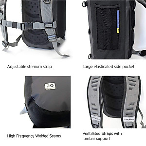 OverBoard Waterproof Classic Backpack, Black, 20-Liter