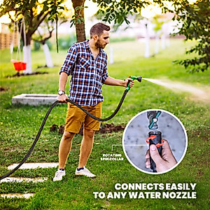 HYDROSTEEL 3-Layer 100 Ft Garden Hose with Nozzle, Metal Water Hose 100Ft, Heavy Duty Stainless Steel Flexible Garden Hose 100 Ft, Lightweight, Easy to Coil, Kink Resistant, 500 PSI AS SEEN ON TV