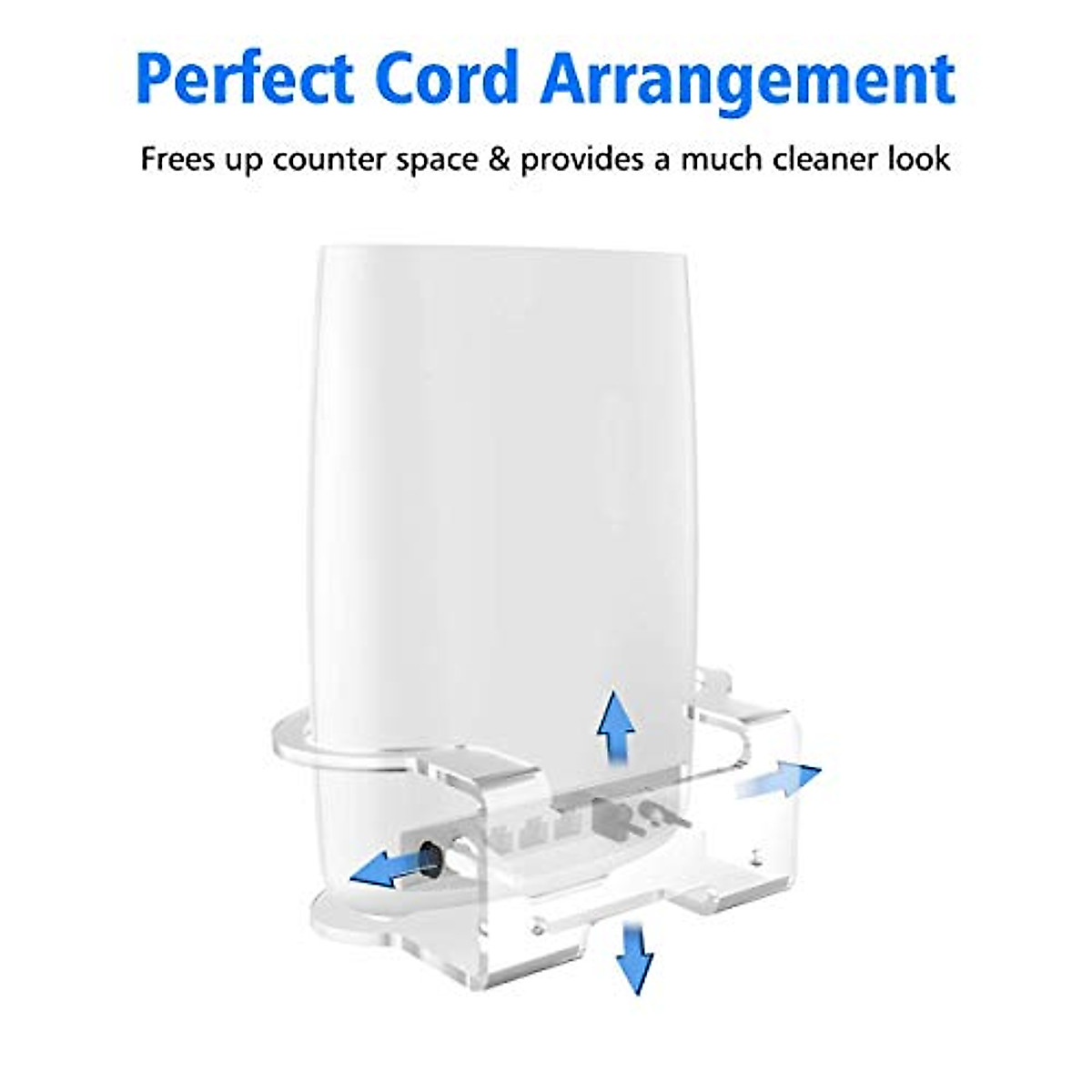 HomeMount for Netgear Orbi Wall Mount - Wall Mounting Bracket Kit Compatible with Orbi Tri-Band Router,Satellite,RBS50,LBR20,RBK50V,RBK23,RBK50,RBS20,AC2200,AC3000 (Clear 2Pack)