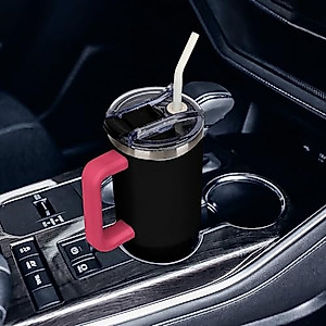 Racing Checkered Flag Heart 40 Oz Car Cup Stainless Steel Travel Mug Leak-Proof Insulated Tumbler with Handle Light Rose Red-style