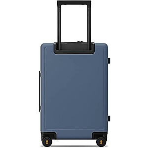 LEVEL8 Elegance Carry On Suitcase, 20” Hardside Luggage with TSA Lock, Spinner Wheels - Blue Grey