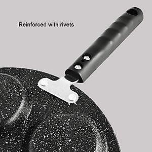 Fdit Nonstick Frying Pan, Aluminum Material, 5 Round-Hole Design, Suitable for Breakfast and Omelette Cooking