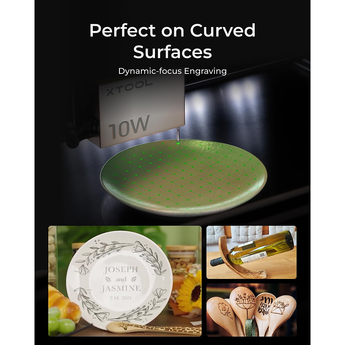 xTool S1 Laser Engraver and Cutter Machine, 23.93" x 15.16" Bed Size, Beginner-friendly, Class 1 Safety Laser Engravering Machine for Wood and Metal, Acrylic