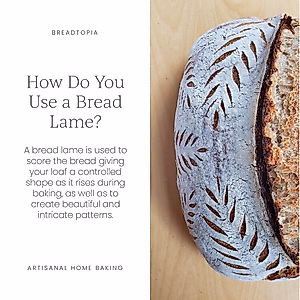 Breadtopia Bread Lame with 5 Blades & Storage Box | Premium Lame Bread Tool | Bread Lame Dough Scoring Tool | Perfect as a Sourdough Scoring Blade | Ideal Gifts for Bakers |