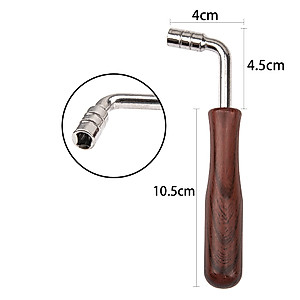 2Pcs Yootones L-shape Piano Tuner Spanner Professional Wrench Square Shape Tip Tuning Hammer Tuner Spanner Tool Compatible with Piano Repair Tool