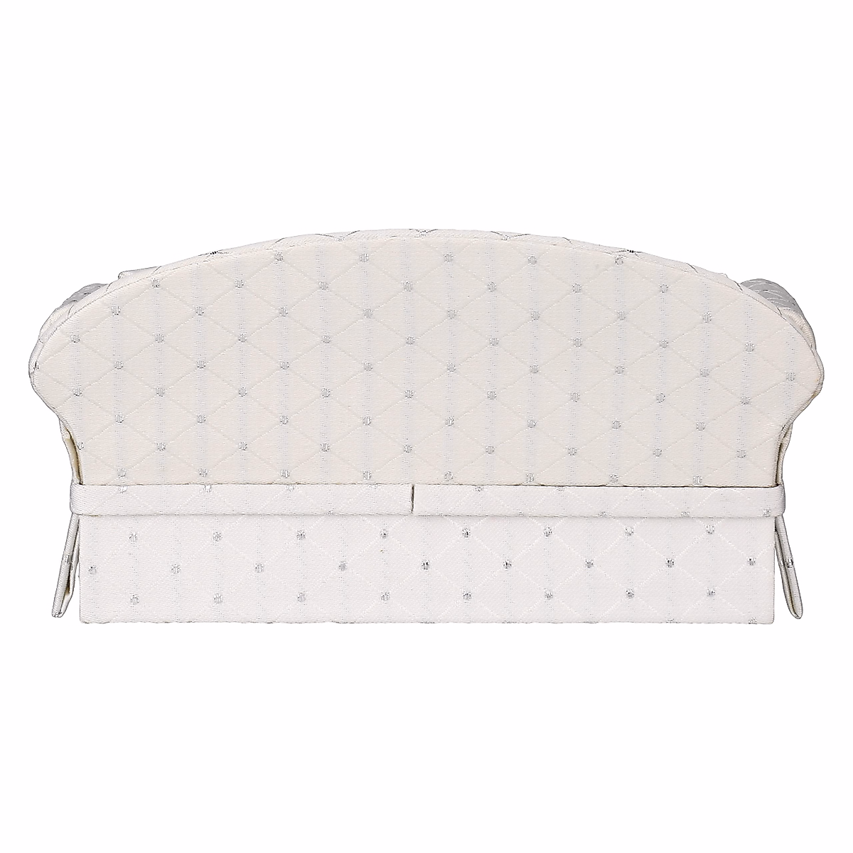 Dollhouse Sofa Couch, Upholstered Miniature Living Room Furniture Loveseat, Accessories for 6 inch Dolls, 1/12 Scale