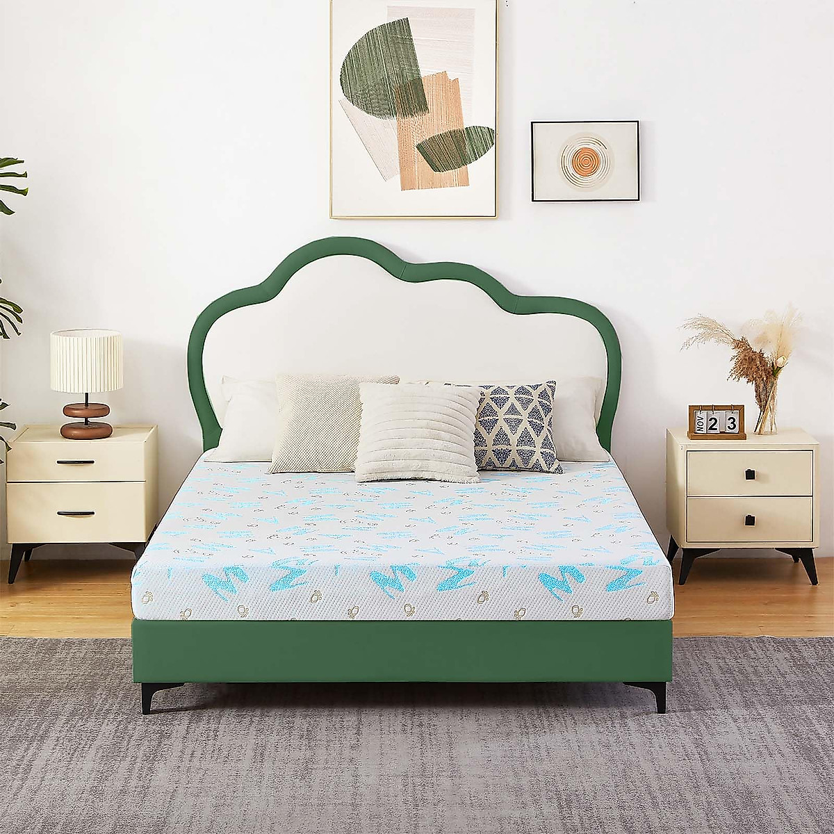 OUUI 5 Inch Queen Mattress, Removable Washable Cover Cooling Memory Foam Medium Feel, Bed-in-a-Box, CertiPUR-US Certified