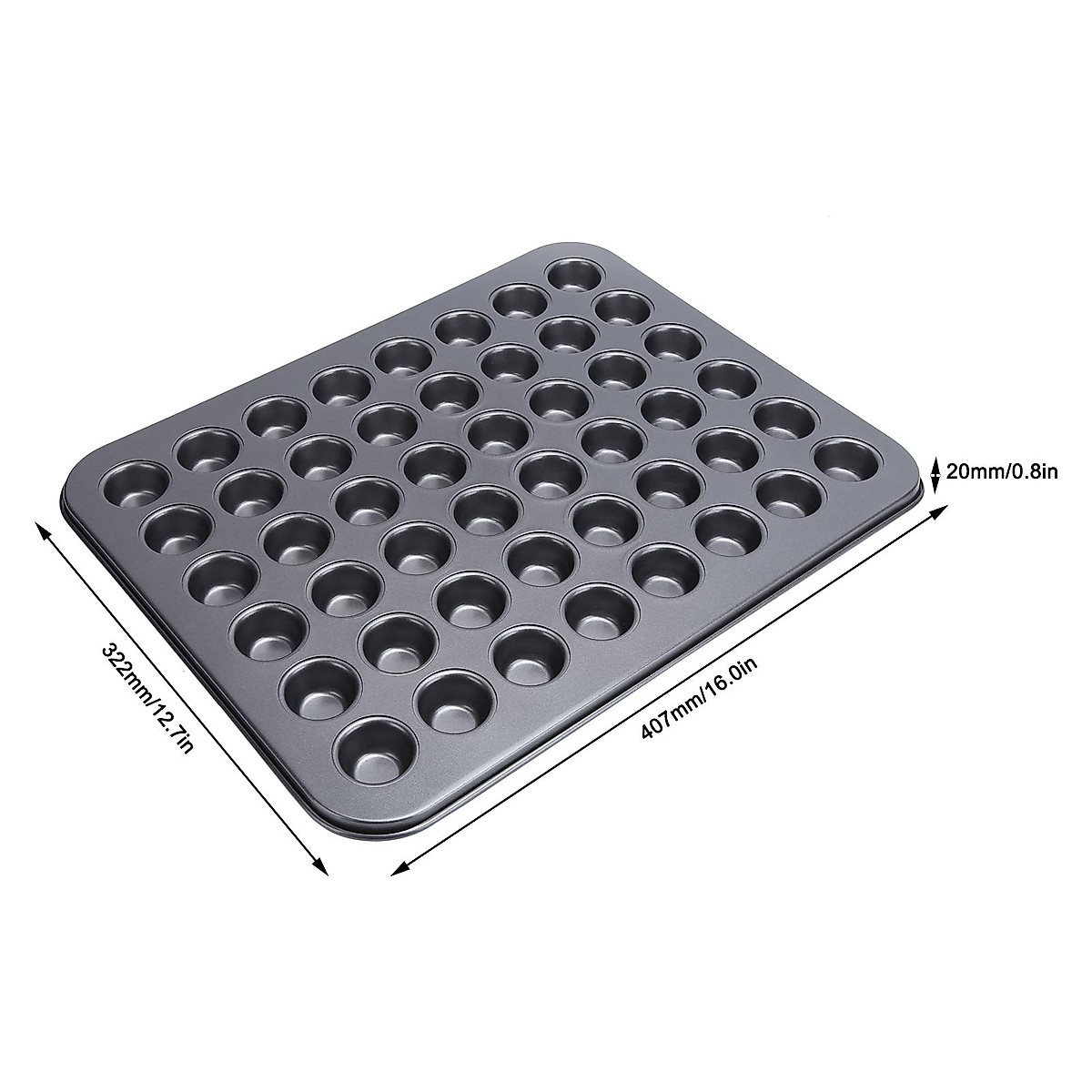 Cupcake Pan, 48‑Cup Non‑Stick Mini Round Cupcake Pan Tray Baking Mould Bakeware Cooking Accessory