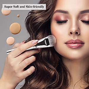 Makeup Brushes,Daubigny 16Pcs Silver Premium Synthetic Makeup Brush Set with Professional Foundation Brushes Powder Concealers Eye shadows Blush Makeup Brush for Perfect Makeup