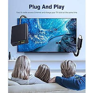 【Upgrade with Indicator】 Ethernet Adapter for Fire TV Stick, ZEXMTE Fire Stick Ethernet Adapter, Micro USB to RJ45 Ethernet Adapter, Compatible with Fire Stick 4K, Chromecast Ultra Audio Etc