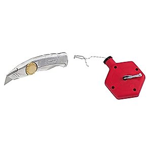 Stanley Tools 10-818760 205mm Fatmax Xtreme Snap-Off Fixed Blade Knife and 100ft. Contractor Chalk Reel Value Pack