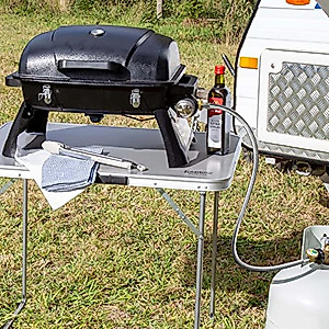 Kohree Propane Adapter Hose 1lb to 20lb Converter, 5FT Stainless Braided POL Propane Hose with Gauge for Buddy Heater, Coleman Stove, Tabletop Grill and More 1 LB Portable Appliance to 5-100 LB Tank