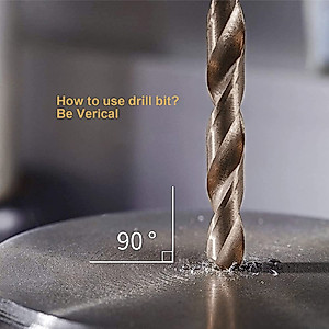 HIDOTOL Cobalt Drill Bit Set 115 PCS - M35 High Speed Steel Twist Jobber Length Drill Bits for Hardened Metal, Stainless Steel, Cast Iron, Plastic and Wood, 1/16"-1/2", A-Z, 1-60