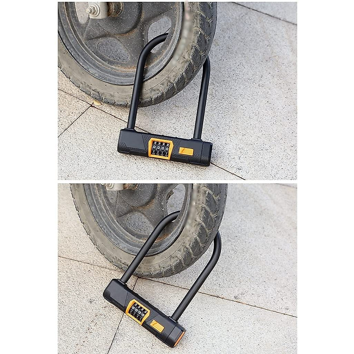XIXIDIAN Bicycle U Lock Anti-Theft Bike Password Lock Heavy Duty Combination U Lock Bike Lock