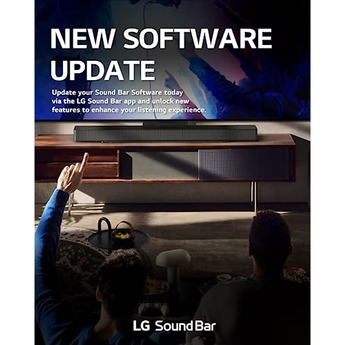 LG Sound Bar and Wireless Subwoofer S40Q - 2.1 Channel, 300 Watts Output, Home Theater Audio Black