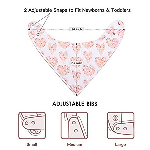 10-Pack Baby Girl Bandana Drool Bibs Gift Set for Drooling Teething by MiiYoung