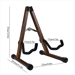 HilerPunk Guitar Stand,Solid wood Acoustic Guitar Stand,Classical Electric Guitar Stand,A-Frame Folding Bass Guitar Display Stand,Guitar Accessories,Compatible with Cello,Mandolin,Bass, Banjo,Ukulele