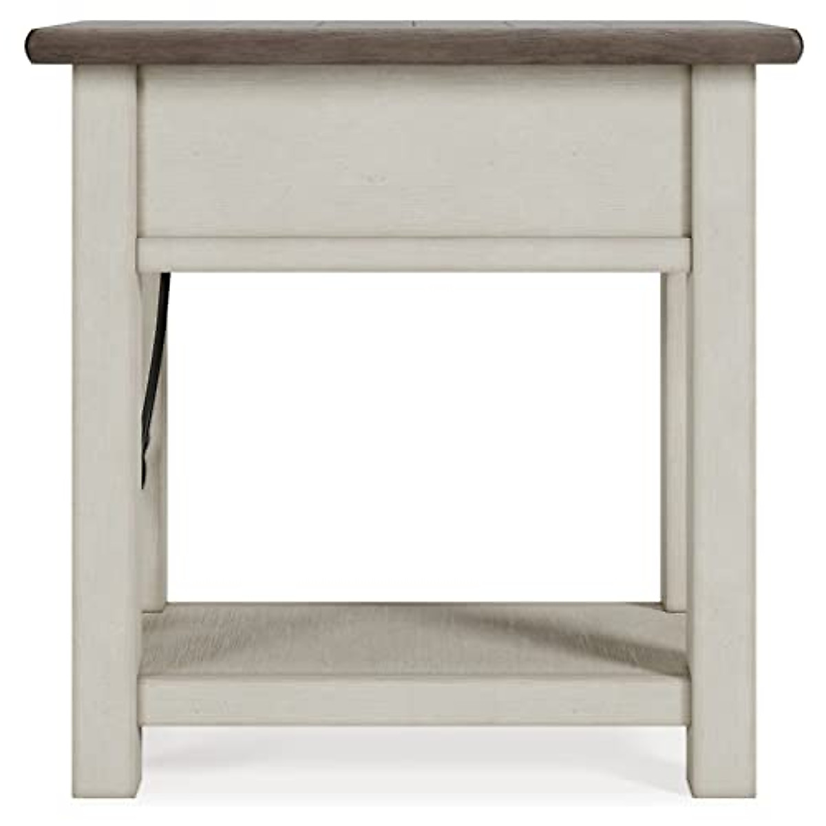 Signature Design by Ashley Bolanburg Chair Side End Table, 14"W x 24"D x 24"H, Whitewash