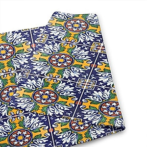 Mexican Talavera Tile Pattern Premium Garden Flags - Garden Decoration Flags/Yard Decoration Flags/Outdoor Garden Flags/Two Shapes Available