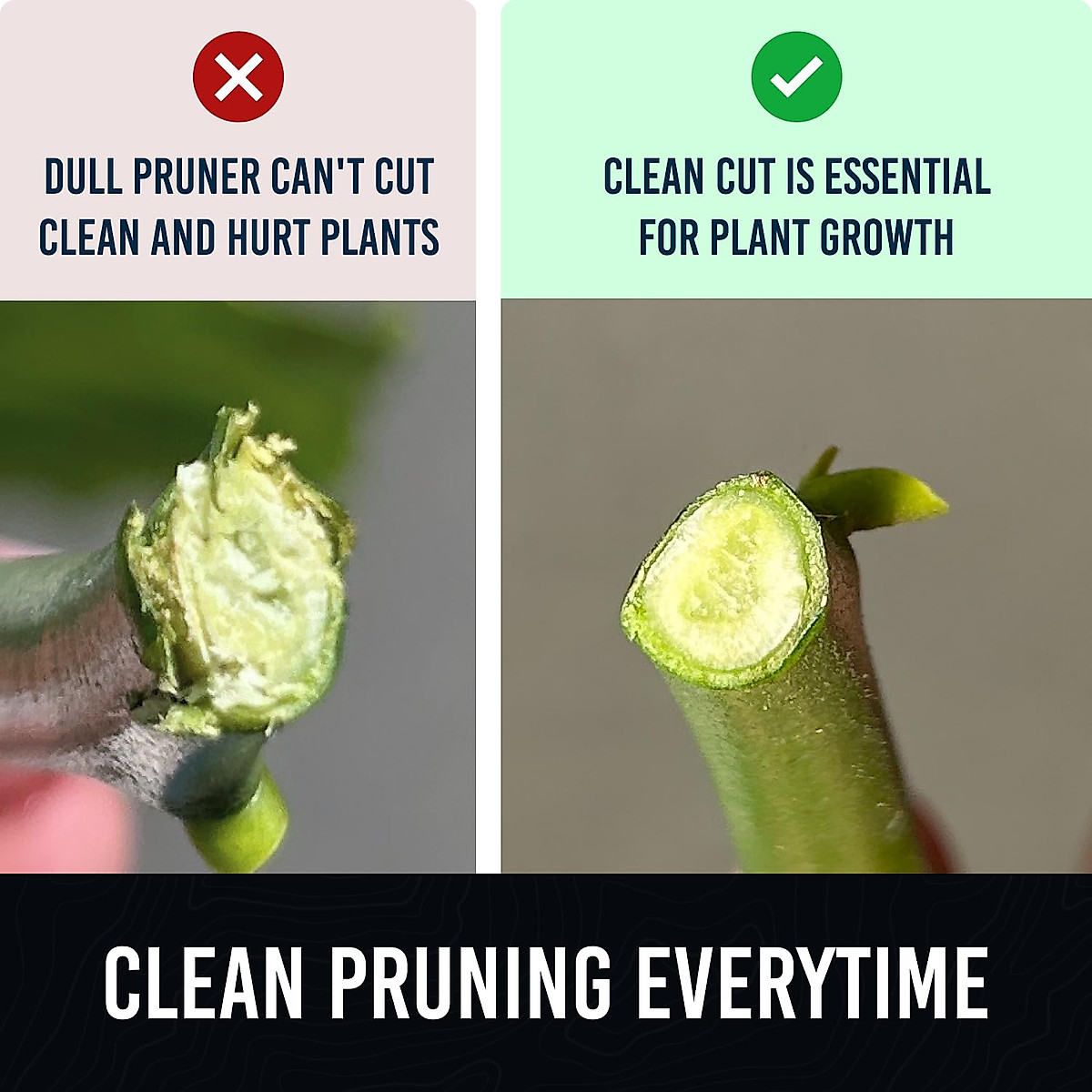 GrowIt 8.5" Professional Titanium Bypass Pruning Shears (T13)- Super Sharp Premium Garden Shears, Pruning Shears For Gardening, Garden Hedge Clippers Handheld Pruners - Garden Scissors Heavy Duty Tool