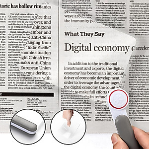 Viionlg 5X Magnifying Sheet for Reading, Full Page Magnifier for Reading for Seniors, Eye Candy Magnifier As Seen On Tv, Fresnel Lens, Perfect Folding Handheld Gifts for Low Vision Person