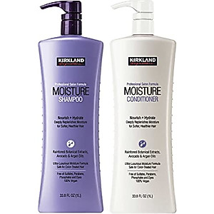 TraderB Kirkland Signature Professional Salon Formula Moisture Shampoo & Conditioner 33.8fl oz 1 litter (Two Bottles)