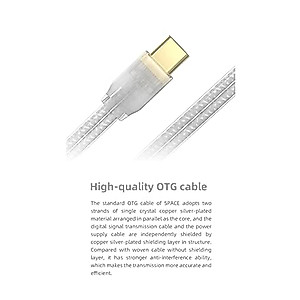 Fanmusic TANCHJIM Space Portable DAC Headphone Amplifier Support DSD256 32Bit/768kHz 3.5mm/4.4mm Output USB Type C Input DAC Amp
