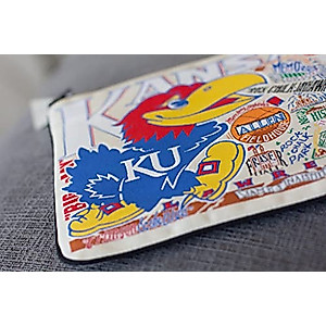 Catstudio University of Kansas Collegiate Zipper Pouch Purse | Holds Your Phone, Coins, Pencils, Makeup, Dog Treats, & Tech Tools