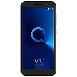 Alcatel 1 (16GB) 5.0" Full View Display, Removable Battery, FM Radio, Dual SIM GSM Unlocked US & Global 4G LTE International Version 5033E (Bluish Black) (Renewed)