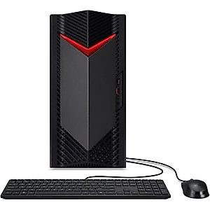 Acer Nitro 50 N50-650-UR13 Gaming Desktop | 13th Gen Intel Core i5-13400F 10-Core Processor | NVIDIA GeForce RTX 3060 | 16GB 3200MHz DDR4 | 512GB SSD | 1TB HDD | Intel Wi-Fi 6E AX211 | Windows 11 Home