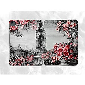 Big Ben London Roses case Compatible with iPad Mini Air Pro 7.9 8.3 9.7 10.2 10.9 11 12.9 inch Pattern Cover New 2022 2021 Trifold Stand 3 4 5 6 7 8 9 Generation 190 (11" Pro 1/2/3 gen)