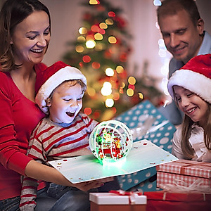 YunXianger Christmas Cards, Light and Music Merry Christmas Card, Funny 3D Pop Up Christmas Greeting Card with Envelope for Women Men Kids Husband Wife Mom Dad Daughter boyfriend