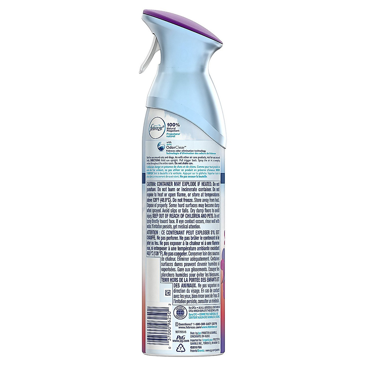 Febreze Air Refresher - with Gain Moonlight Breeze Scent - with New OdorClear Technology - Net Wt. 8.8 OZ (250 g) Per Bottle - Pack of 2 Bottles