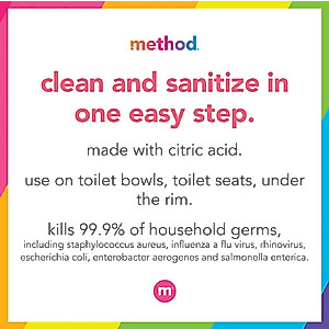 Method Antibacterial Toilet Bowl Cleaner, Spearmint, Kills 99.9% of Household Germs, 24 Fl Oz (Pack of 3)