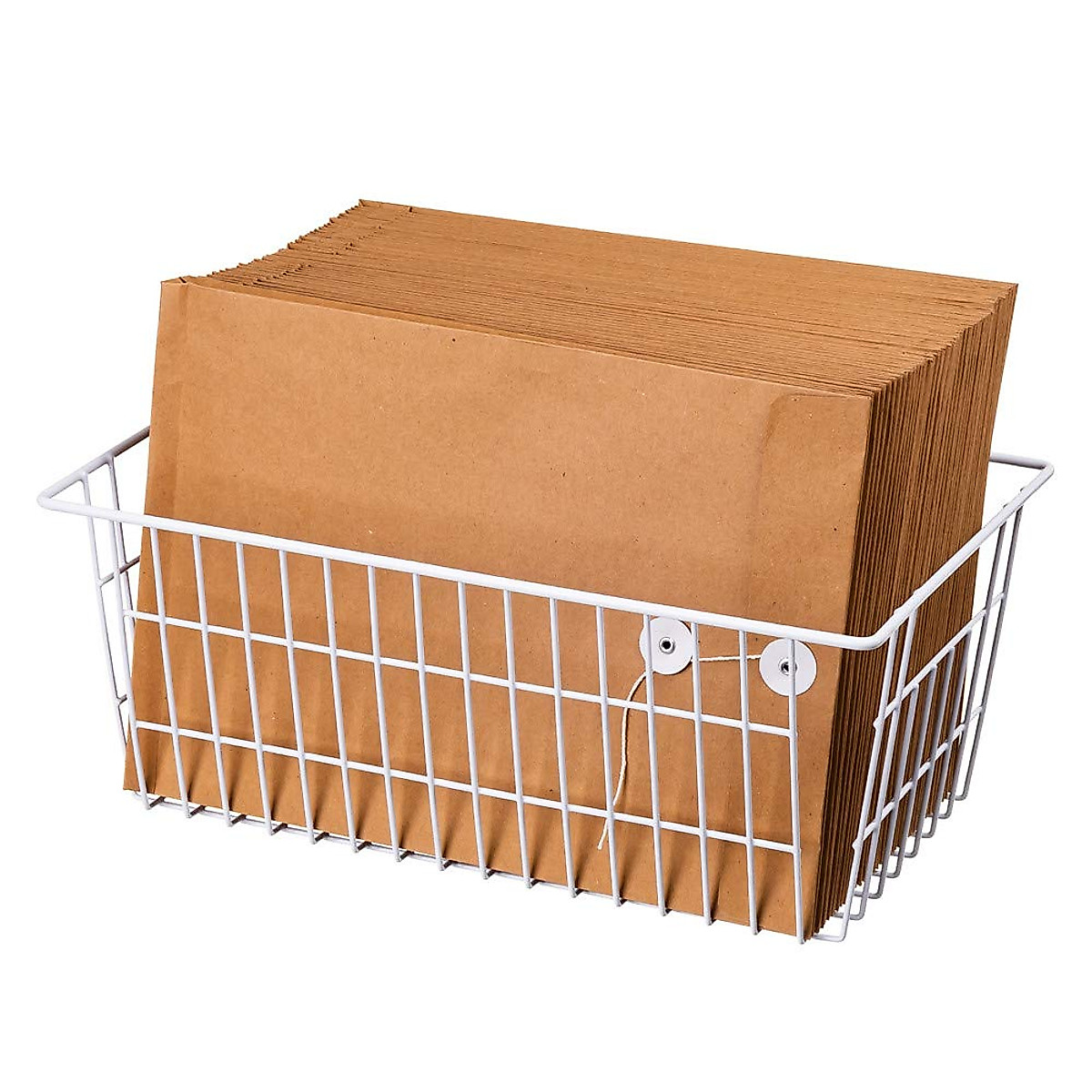 SANNO Freezer Baskets,Farmhouse Metal Wire Basket Freezer Storage Wire Baskets Organizer Wire Storage Basket for Kitchen Pantry Organizer Bins,14"x11"x6"